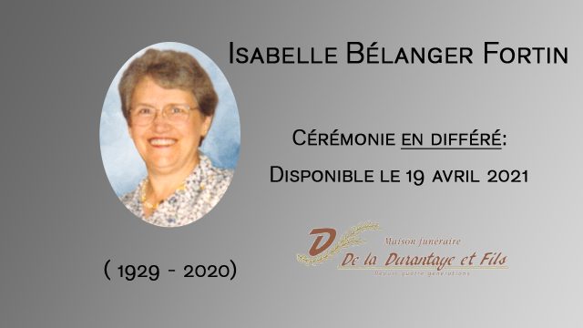 Cérémonie de Mme Isabelle Bélanger Fortin