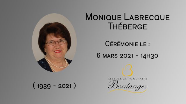 Cérémonie de Mme Monique Labrecque Théberge